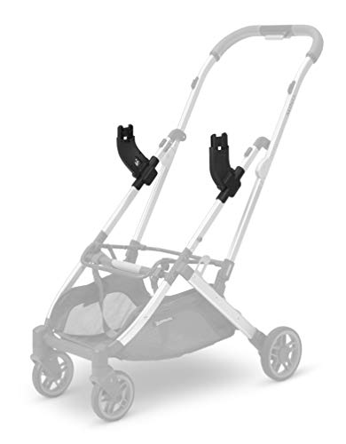 UPPAbaby Minu Stroller - Ryan (Teal Melange/Silver/Saddle Leather) + Minu Infant Car Seat Adapter for MESA + Mesa Infant Car Seat - Jake (Black)
