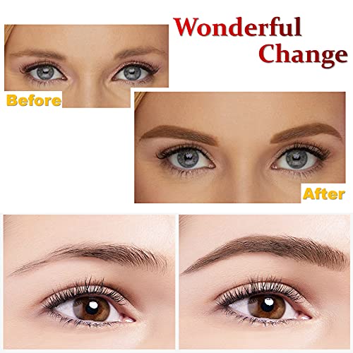 Waterproof Eyebrows Pencil Microblading Eyebrow Pen Supplies Pull Cord Peel-off Brow Pencil Create Long-Lasting Clear Wild Eyebrows (5 Dark Brown)