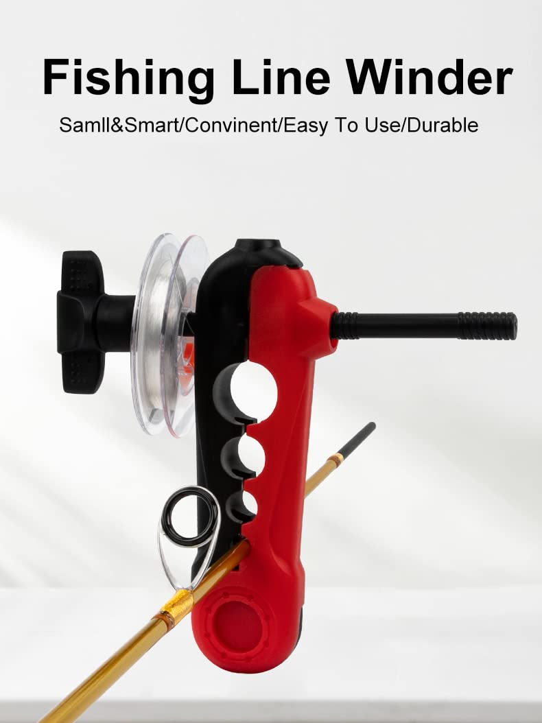 ZZTTL Fishing Line Spooling Tool Machine Compact 1pcs Mini Adjustable for Spinning & Baitcasting Reels and Casting Reels, Portable Line Spooler Spools Station System Fishing without Line Twist