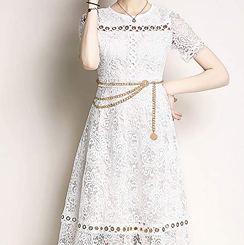 Suyi Gold Chain Belts for Women Waist Chain Belt Multilayer Body Belly Chain Plus Size 130CM Gold