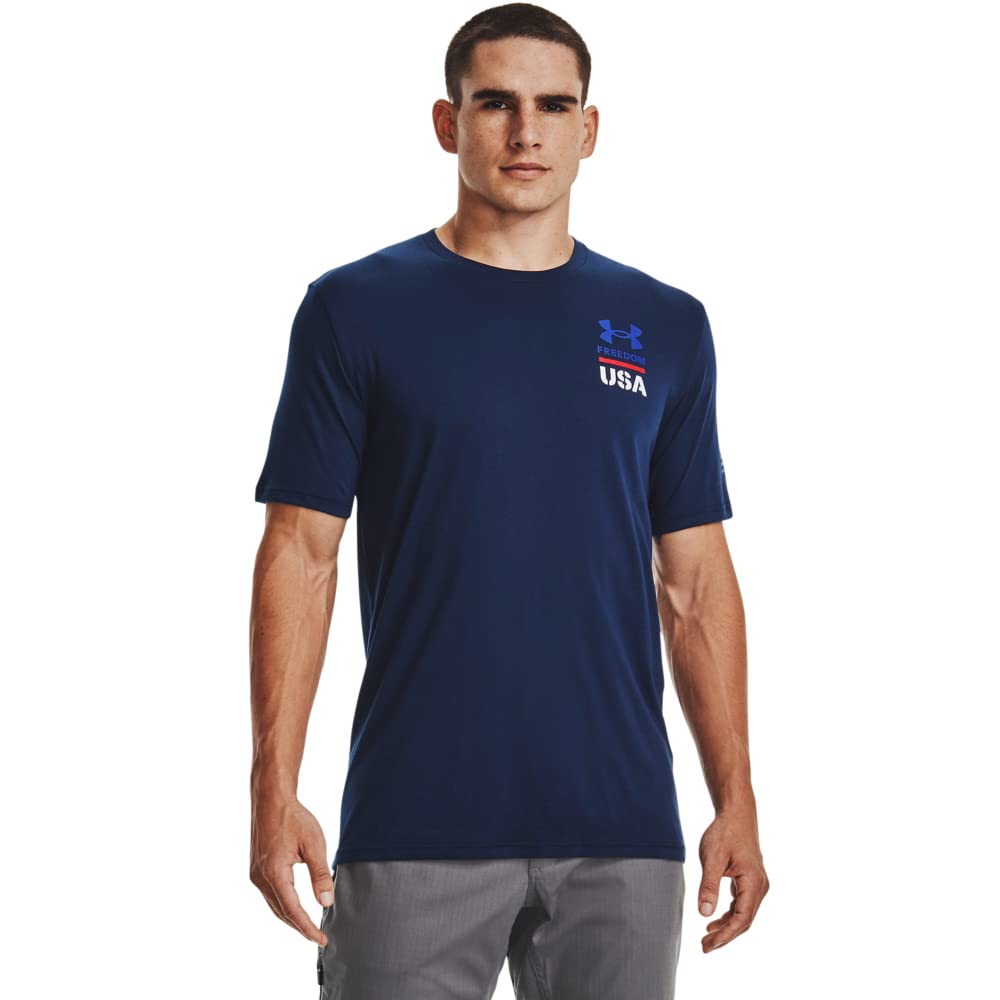 Under Armour Men's Freedom USA T-Shirt, Academy (408)/Steel, Large