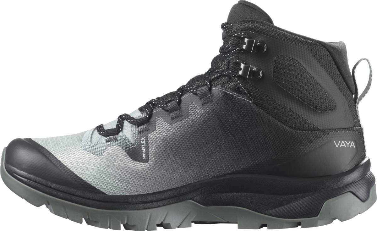Salomon VAYA MID Gore-TEX Hiking Boots for Women, Green Gables/Spruce Stone/Shadow, 10