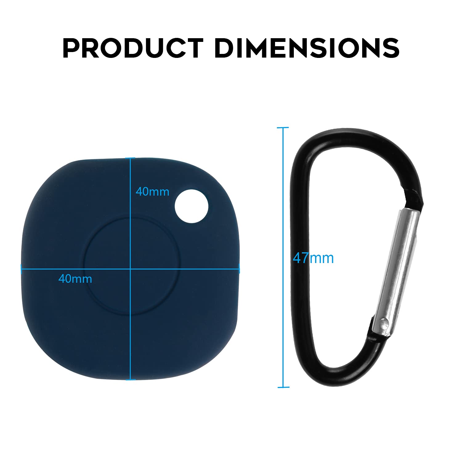 Seltureone Silicone Case Compatible for Samsung Galaxy SmartTag + PLUS with Keychain, Anti-Scratch Lightweight Soft Protective Sleeve Skin Cover for Galaxy SmartTag Tracker, Black