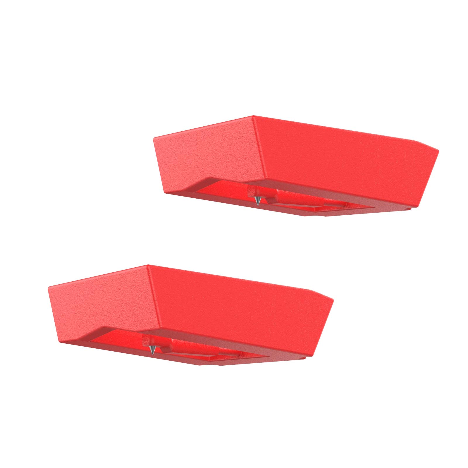 Rcm Record Player Needle, Red Ceramic Stylus Replacement for Turntable, LP, Phonograph(Pack of 2)