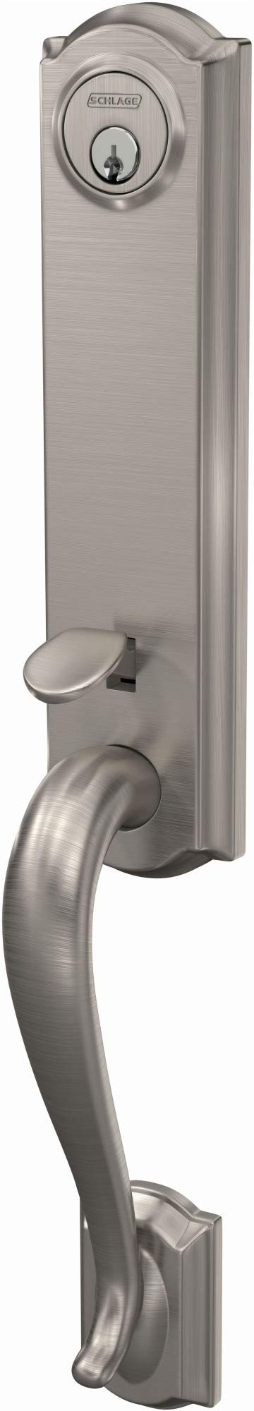 Schlage Lock Company FCT58 Camelot Exterior Only Handleset, Satin Nickel