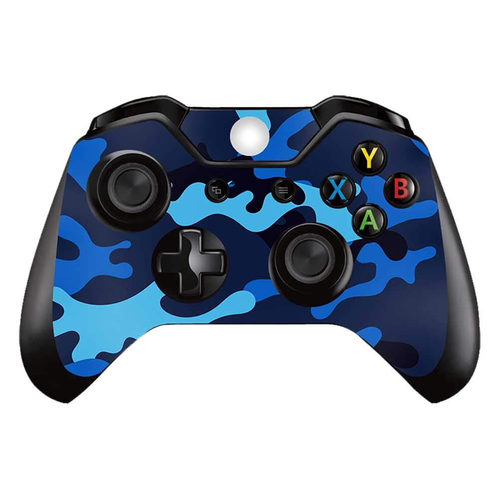 UUShop 2PCS Vinyl Skin Sticker Protector for Microsoft Xbox One Controller Combination kit Camo Red and Blue