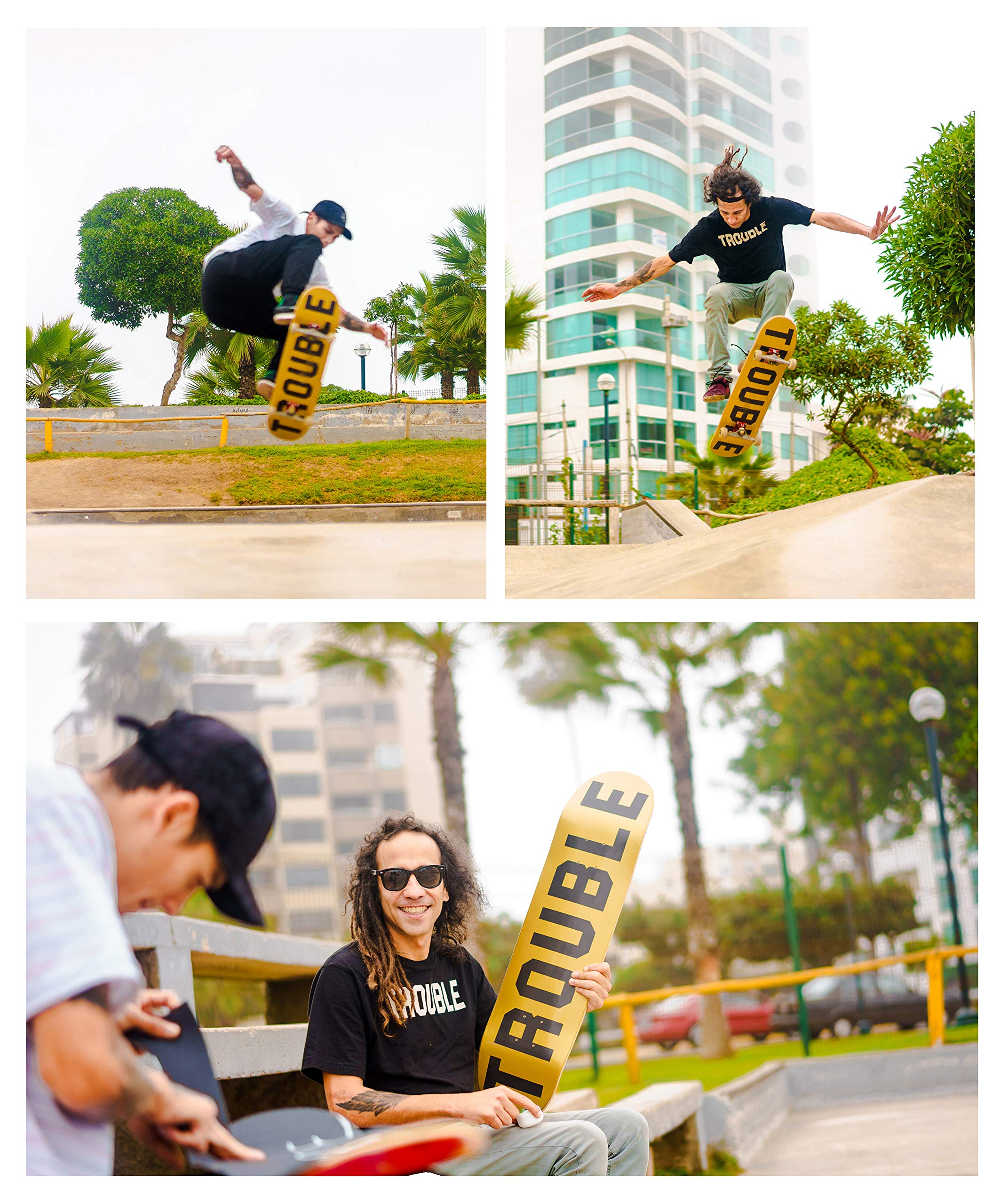 TROUBLE SKATEBOARDS Skateboard Deck 8.0 8.1 8.25 8.50 North American Maple Professional Decks (D30) (8.25)