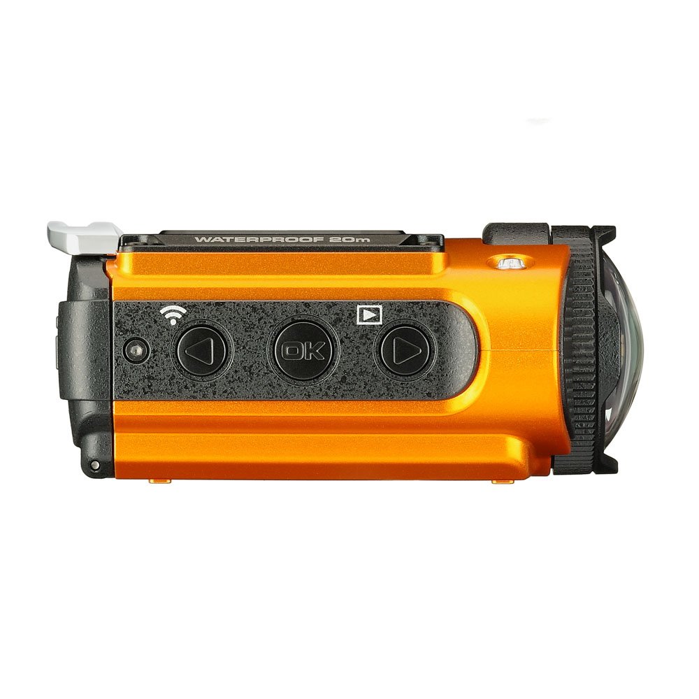 Ricoh Waterproof Action Camera WG-M2 4K Video Super-Wide-Angle 204 Degrees housing Unnecessary Waterproof 20m Impact 2m 03801 (Orange) (International Model)