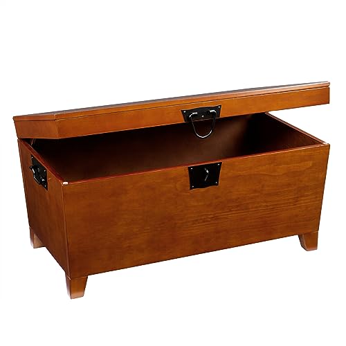 SEI Furniture Pyramid Storage Trunk Coffee Table, Mission Oak