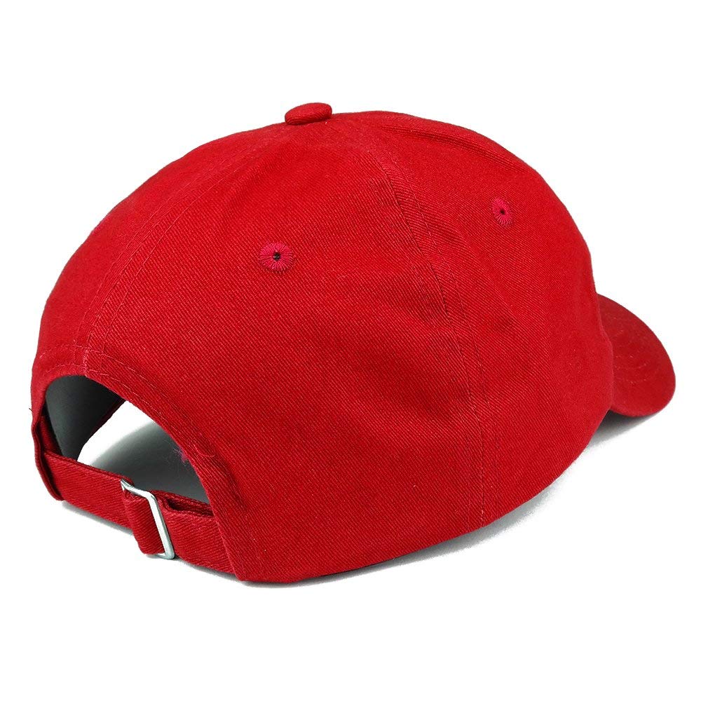 Top Level Apparel Yes Daddy Embroidered Low Profile Deluxe Cotton Cap RED