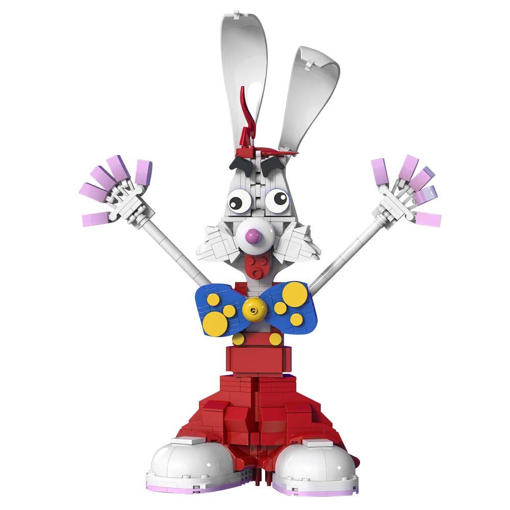 Rog Rabbit Action Figure Building Block Sets, Who Framed Character Rabbit Animal Anime Model Toys Halloween Building Bricks for Fans Kids Aged 6+ (523 Pcs)