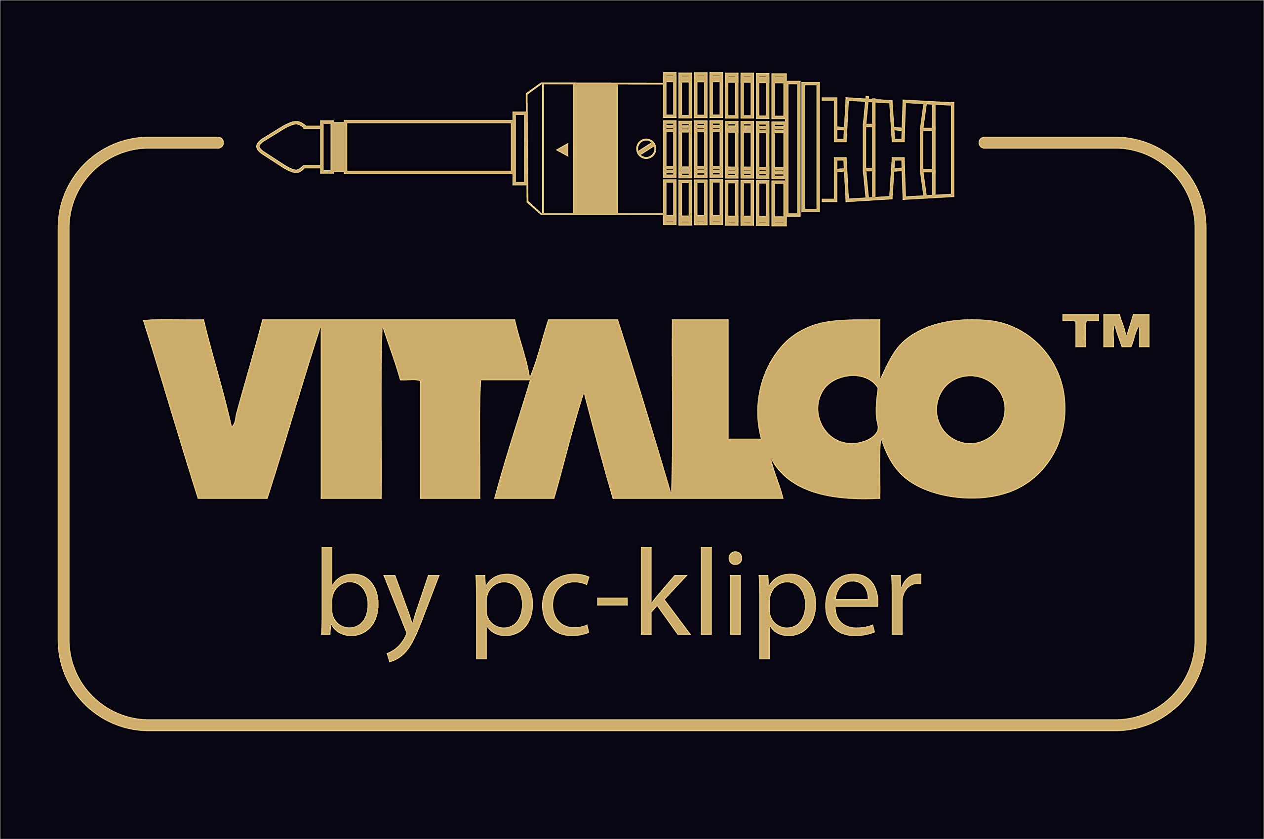 VITALCO XLR Male to 1/4 Jack Stereo Female Mic Adapter 6.35 1/4" Jack TRS to 3 Pin Microphone Audio Balanced Cable Converter