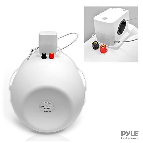 Pyle Waterproof Marine Wakeboard Tower Speakers - 8in Dual Subwoofer Speaker Set and 1β Tweeter with 300 Watt Power - 2-way Boat Audio Stereo System with Mounting Bracket - 1 Pair - Pyle PLMRW85