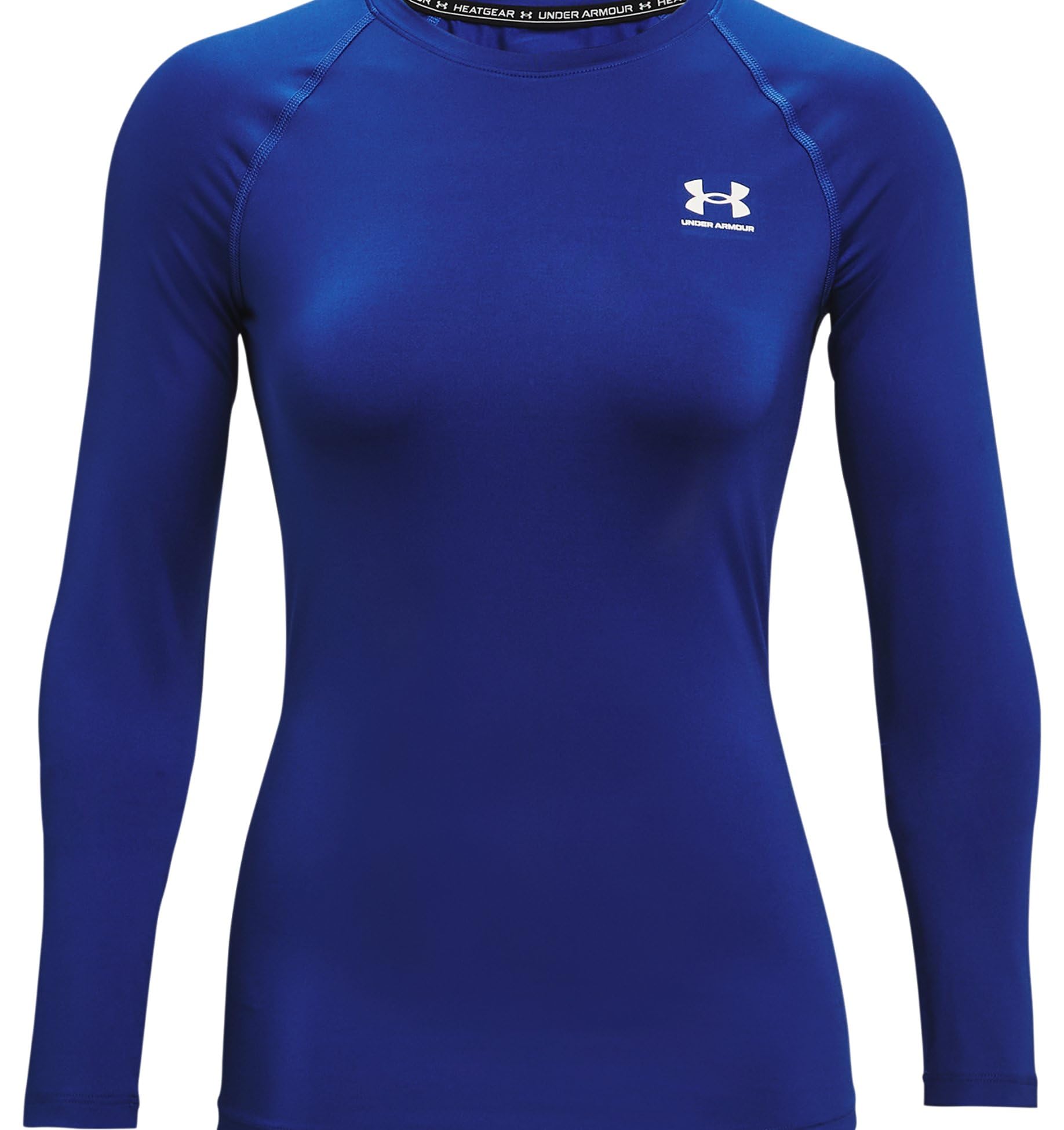Under Armour Women's HeatGear Compression Long-Sleeve T-Shirt, Royal (400)/White, Medium