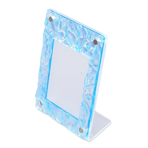 Tabletop Picture Frame, Simple Cleaning Picture Frame, Stable and Sturdy Placement, Custom Clear Acrylic for Movie Tickets (Dazzling Color (Stone Head Pattern))