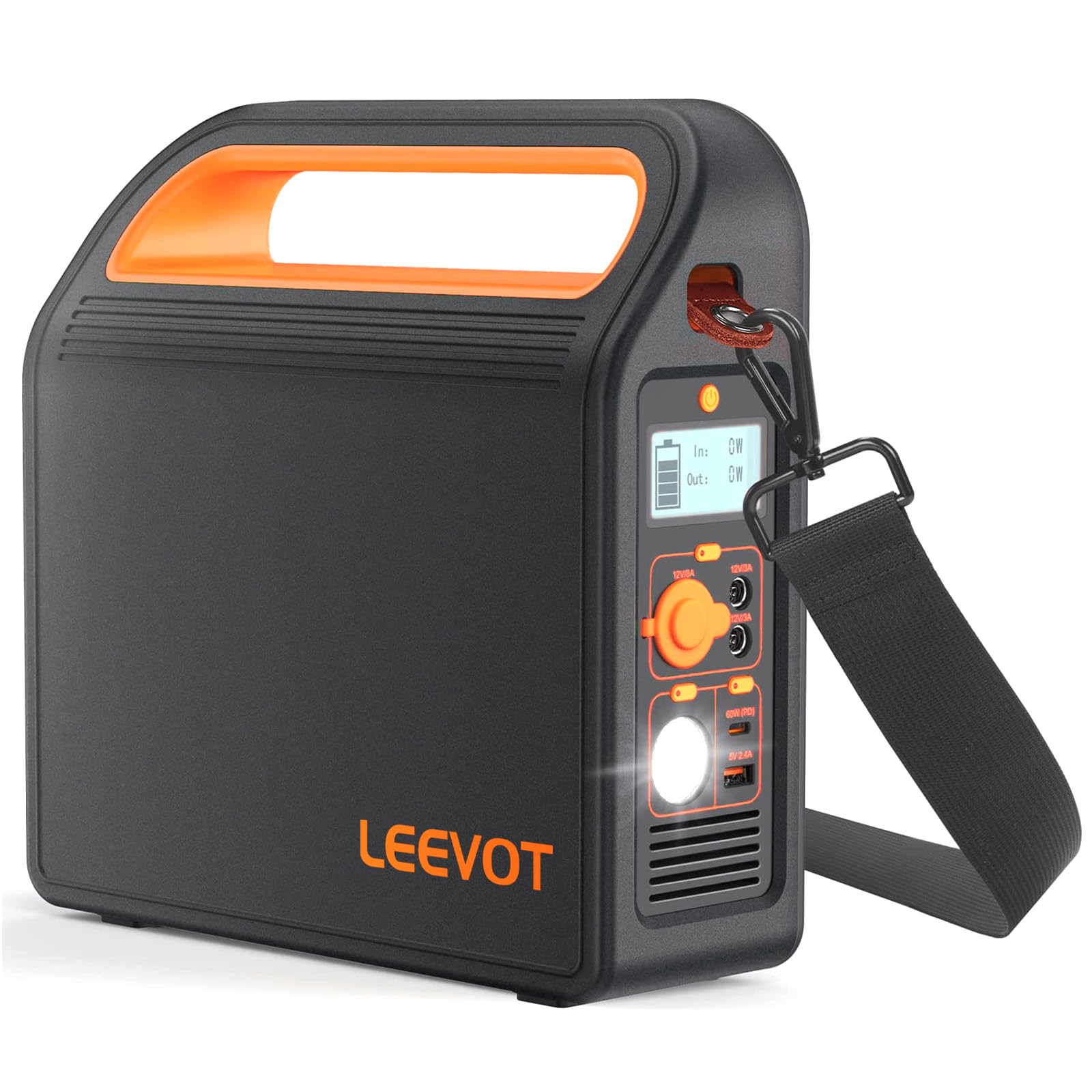 Portable Power Station 300W 288Wh Solar Generator With 60W USB-C PD Output 110V Pure Sine Wave AC Outlet Backup Lithium Battery Pack Fast Charge Protable Generator For Camping Outdoor Home