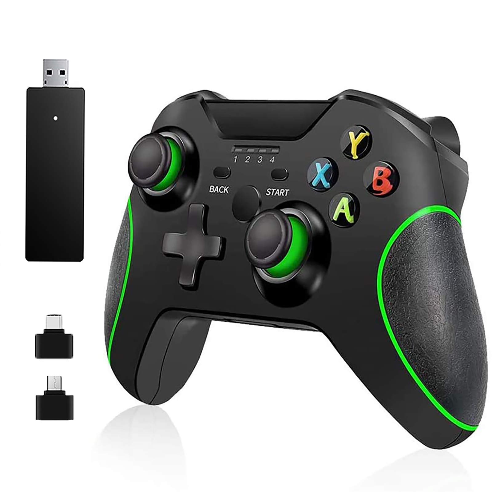 Wireless Controller for Xbox One,2.4GHZ Wireless Game Controller Compatible with Xbox One S/X/Elite, PS3, PC Windows 7/8/10,with Built-in Dual Vibration