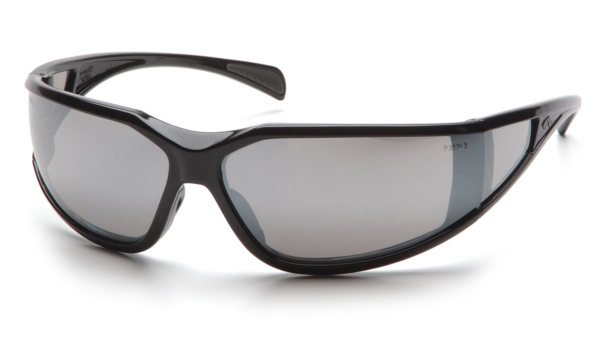 Pyramex Exeter Safety Eyewear, Silver Mirror Anti-Fog Lens With Black Frame
