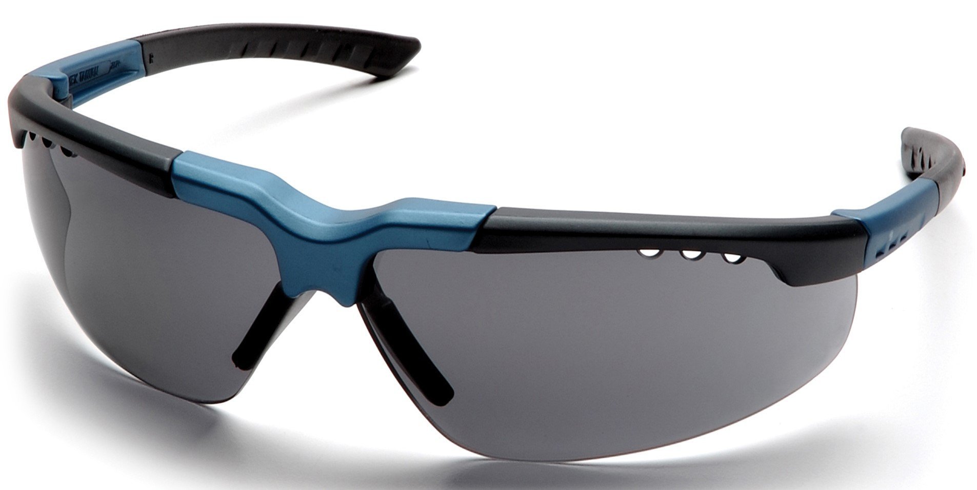 Pyramex Reatta Safety Eyewear, Clear Lens With Blue/Charcoal Frame