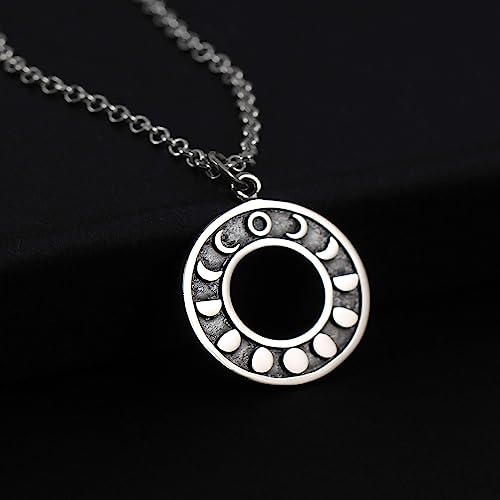 Two Cups Sterling Silver Moon Phase Necklace Sterling Silver Chain