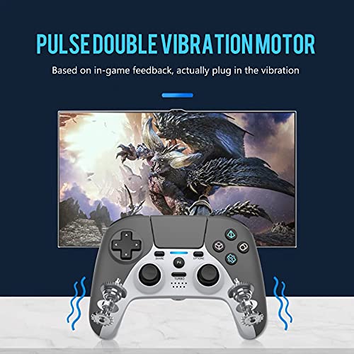 Wireless Game Controller for PS4, Compatible with Playstation 4/Pro /Slim/PC/PS3, with Enhanced Dual Vibration/6-Axis Motion Sensor/Stereo 3.5mm Headphone Jack/10m Wireless Connection Distance