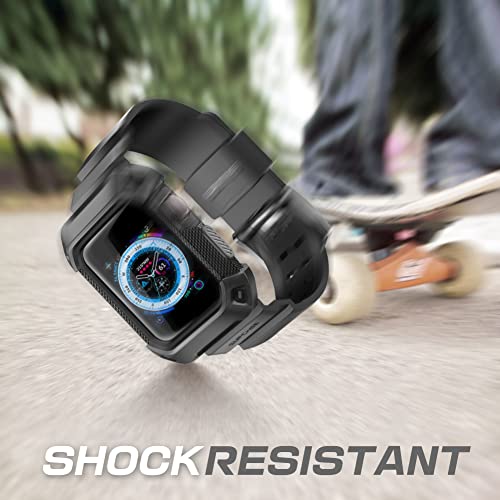 SUPCASE [Unicorn Beetle Pro] Designed for Apple Watch Series 7/6/SE/5/4 [45/44mm], Rugged Protective Case with Strap Bands (RoseGold)