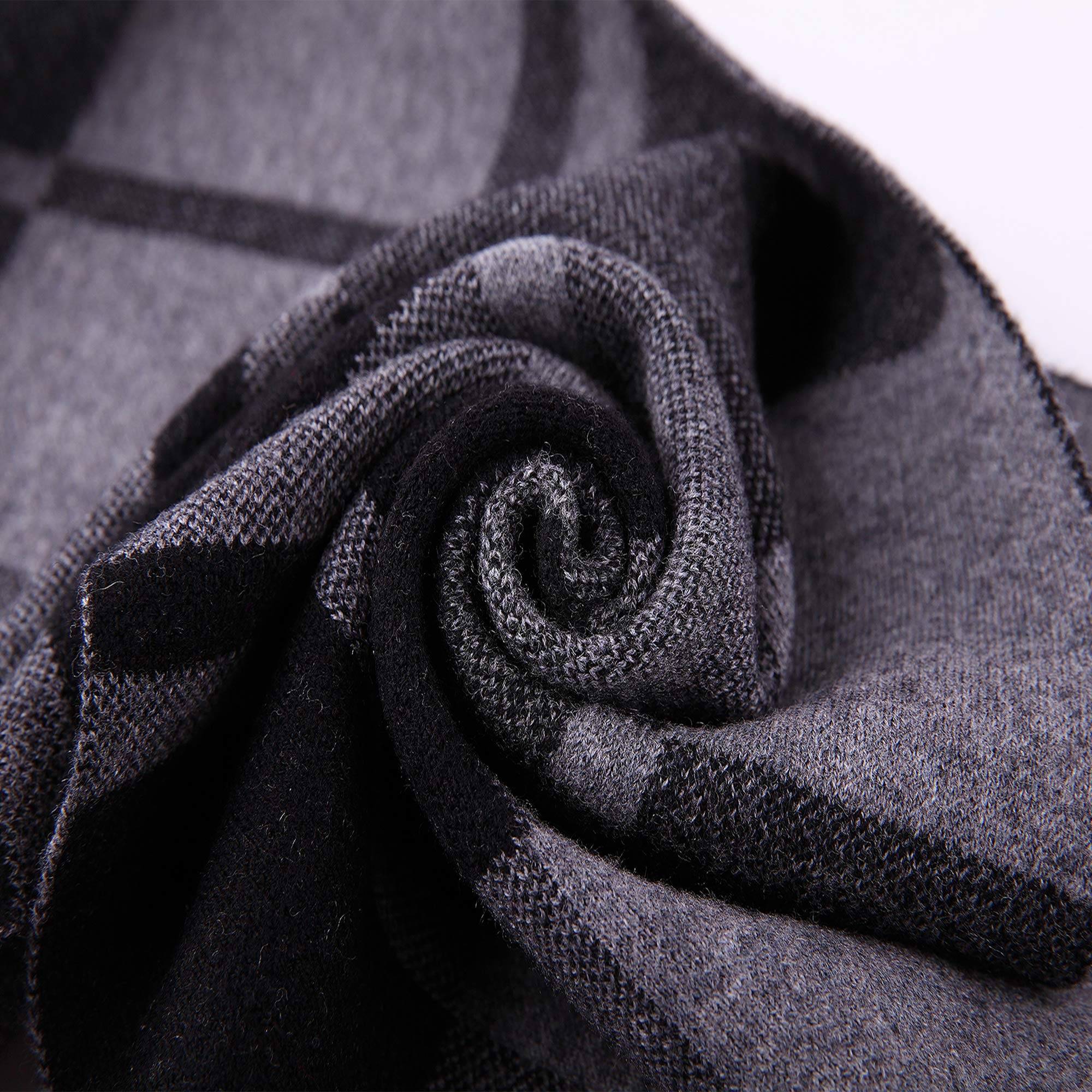 RIONA Men's 100 Australian Merino Wool Scarf Knitted Soft Warm Neckwear