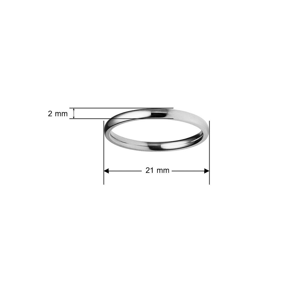 SILVERLINE JEWELRY 3pcs 2mm Stainless Steel Women's Plain Band Fit Silver Tone Size 8.5
