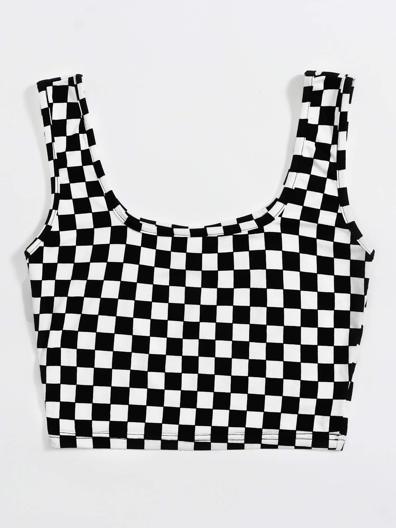 SOLY HUX Women's Graphic Print Spaghetti Strap Casual Summer Workout Cami Crop Tank Tops Black White L