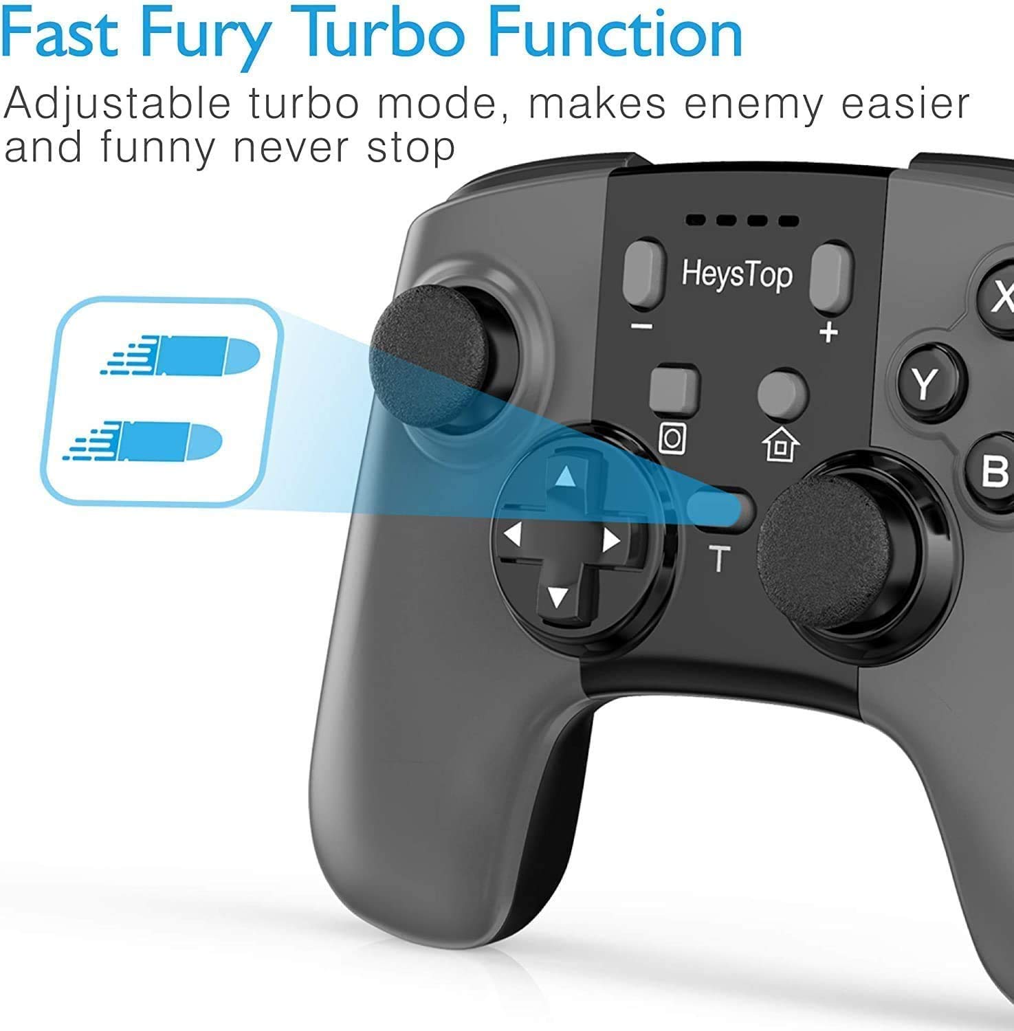 Wireless Nintendo Switch Controller HEYSTOP Nintendo Switch Pro Controller Remote Gamepad with Gyro Axis Dual Vibration Turbo Mode Pro Controller for Switch Games