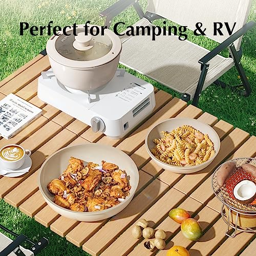 Redchef Ceramic Pots and Pans Set Non Stick, Nonstick Kitchen Cookware Sets, Non Toxic Pots and Pans Set Non Stick, PFAS PFOA & PTFE Free, Detachable Handle Pots and Pans 5 Piece, RV Cookware (Beige)
