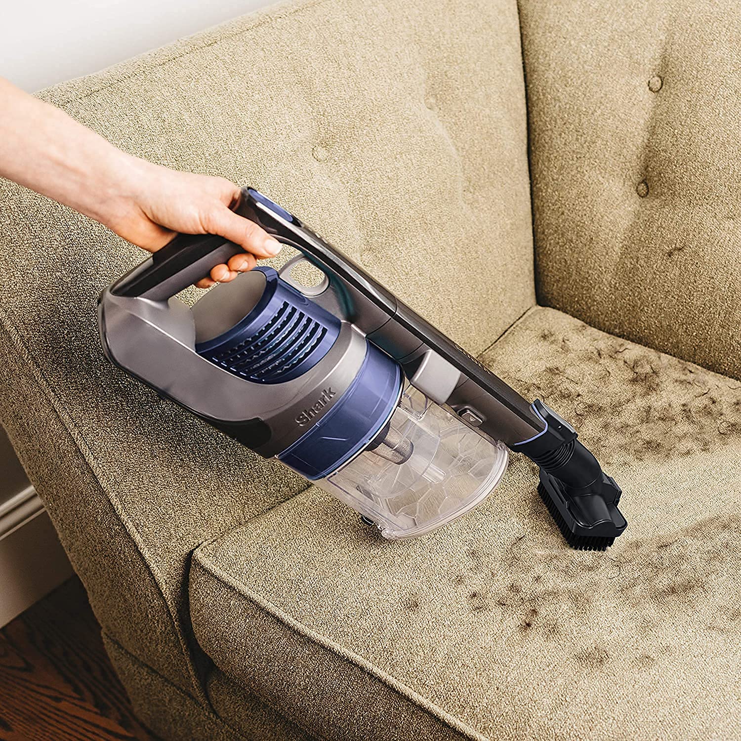 Shark Rocket Lightweight Cordless Pet Stick Vacuum 7.5 lbs, Blue (Renewed) (Shark Rocket IX141-BLUE)
