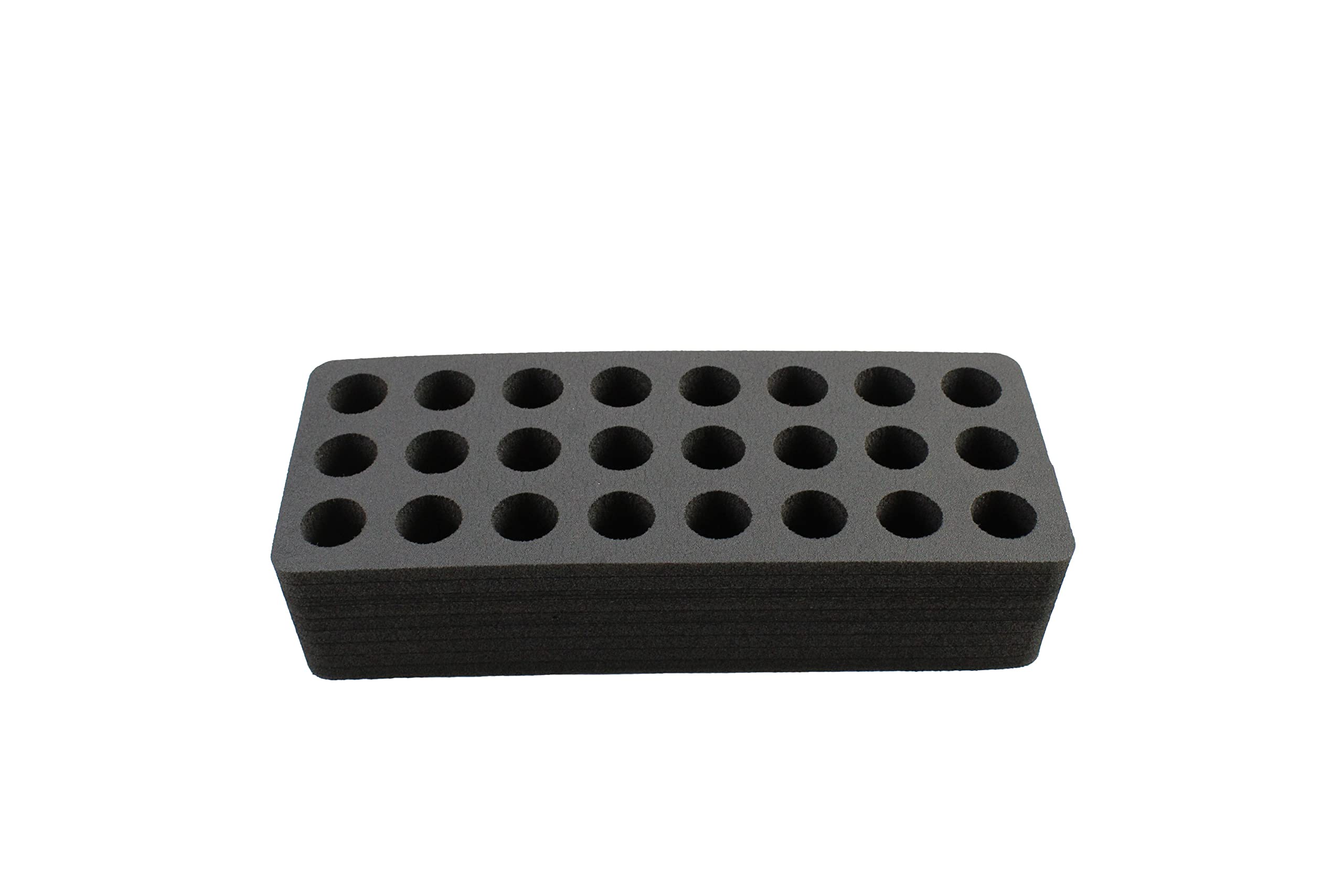 Polar Whale 2 Test Tube Freezer Racks Durable Black Foam Storage Holder Organizer Stand Transport Holds 24 Tubes Fits up to 30mm Diameter