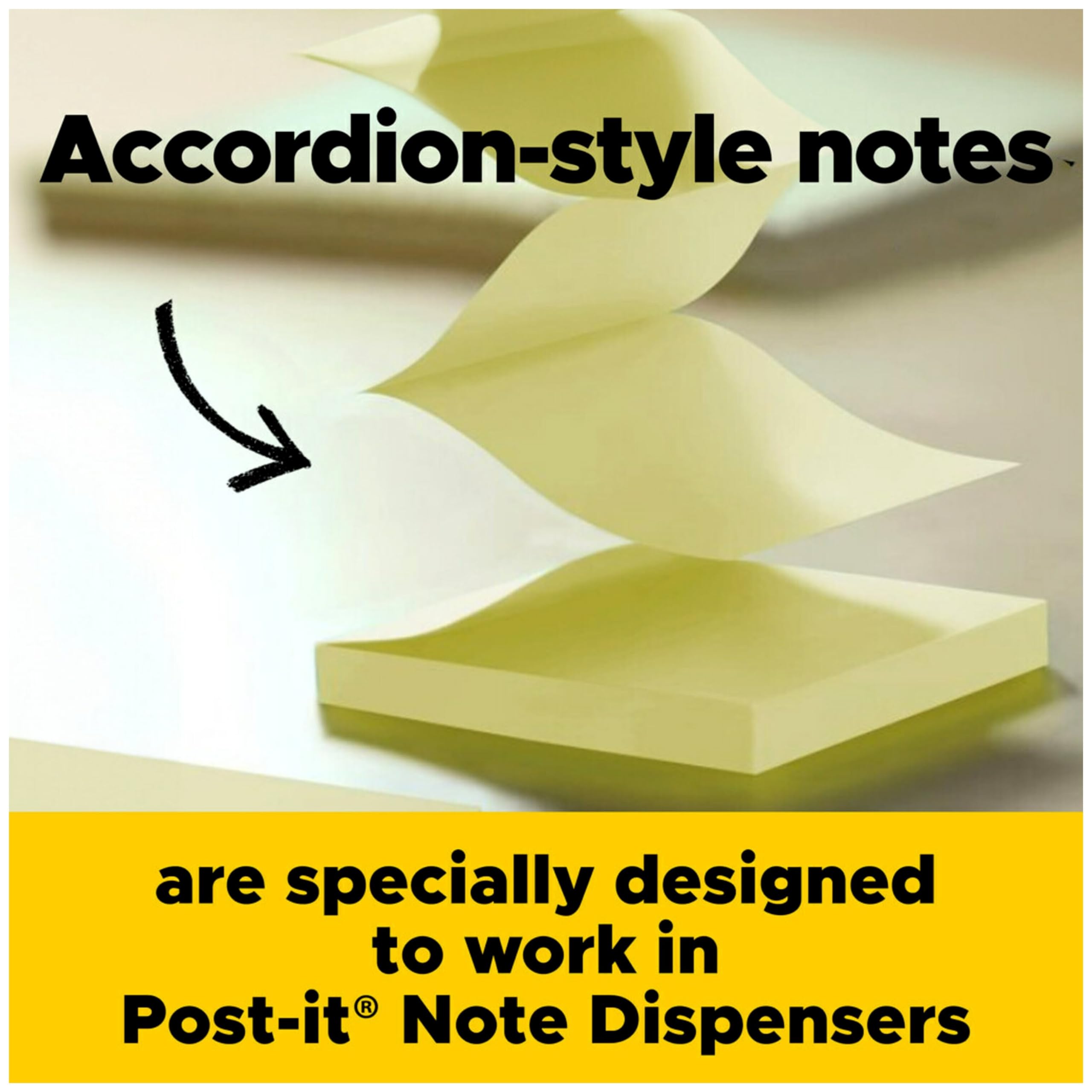 Post-it Pop-up Notes 3x3 in, 6 Pads, America's’s #1 Favorite Sticky Notes, Canary Yellow, Clean Removal, Recyclable (R330-YW6PK)
