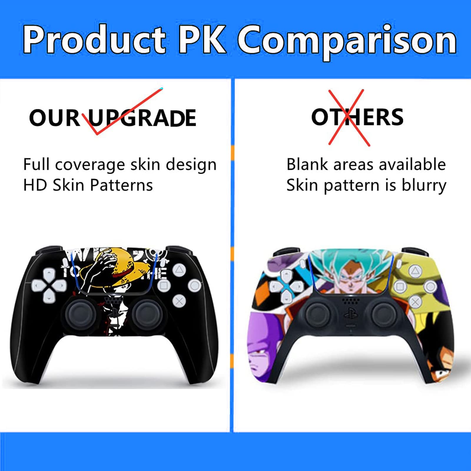 ZOA PS5 Disc Version Anime Skin for Console and Controllers Vinyl Cover Skins Wraps, Compatible with Playstation 5 (Disc Version)