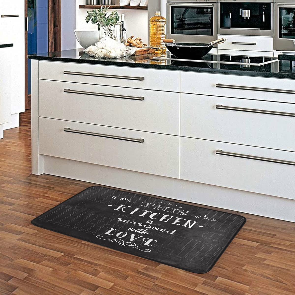 This Kitchen is Seasoned with Love Kitchen Rug Laundry Room Mat Farmhouse Decor Floor Runner Rug Bedroom Porch Doormat 39x20in