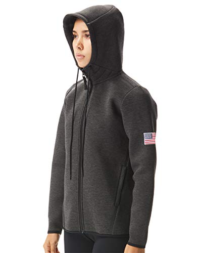 TYR WSFZUS2A237S Womens Elite Hoodie Heather Black S