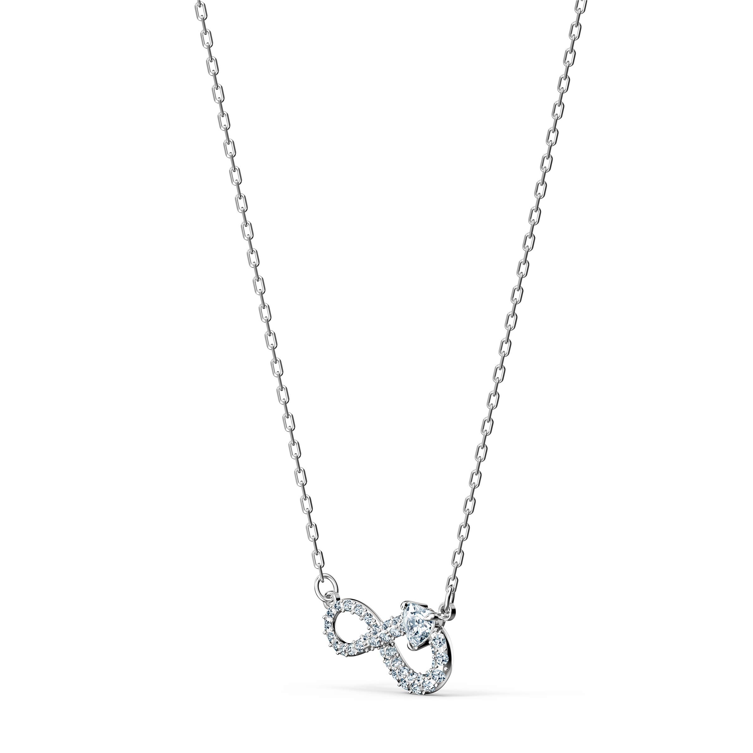SWAROVSKI Women's Infinity Crystal Jewelry Collections, Rhodium & Rose Gold Tone Finish,Bangle Bracelet - Rose Gold Tone
