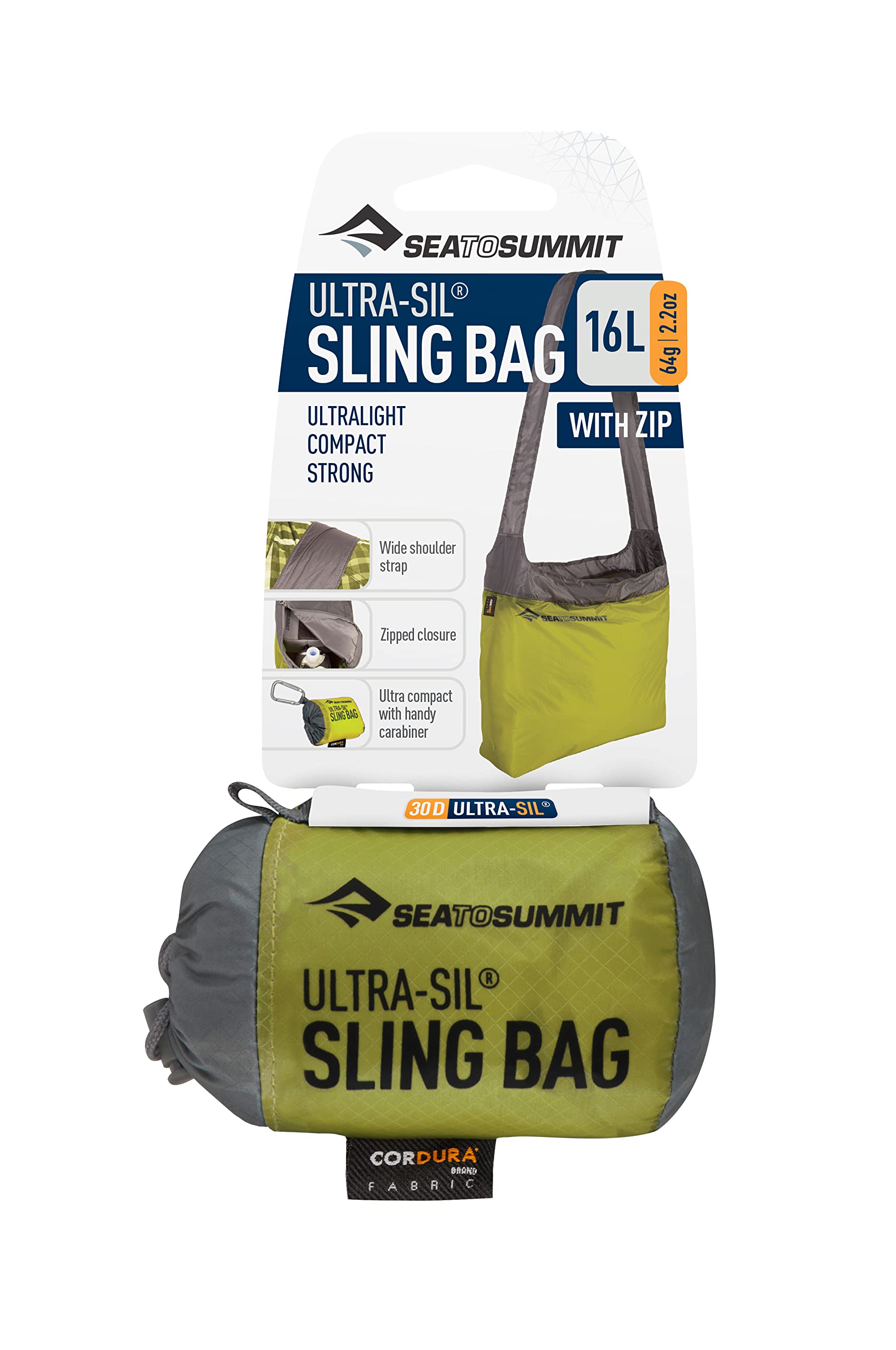 Sea to Summit Ultra-Sil Sling Bag, Lime, 16 L