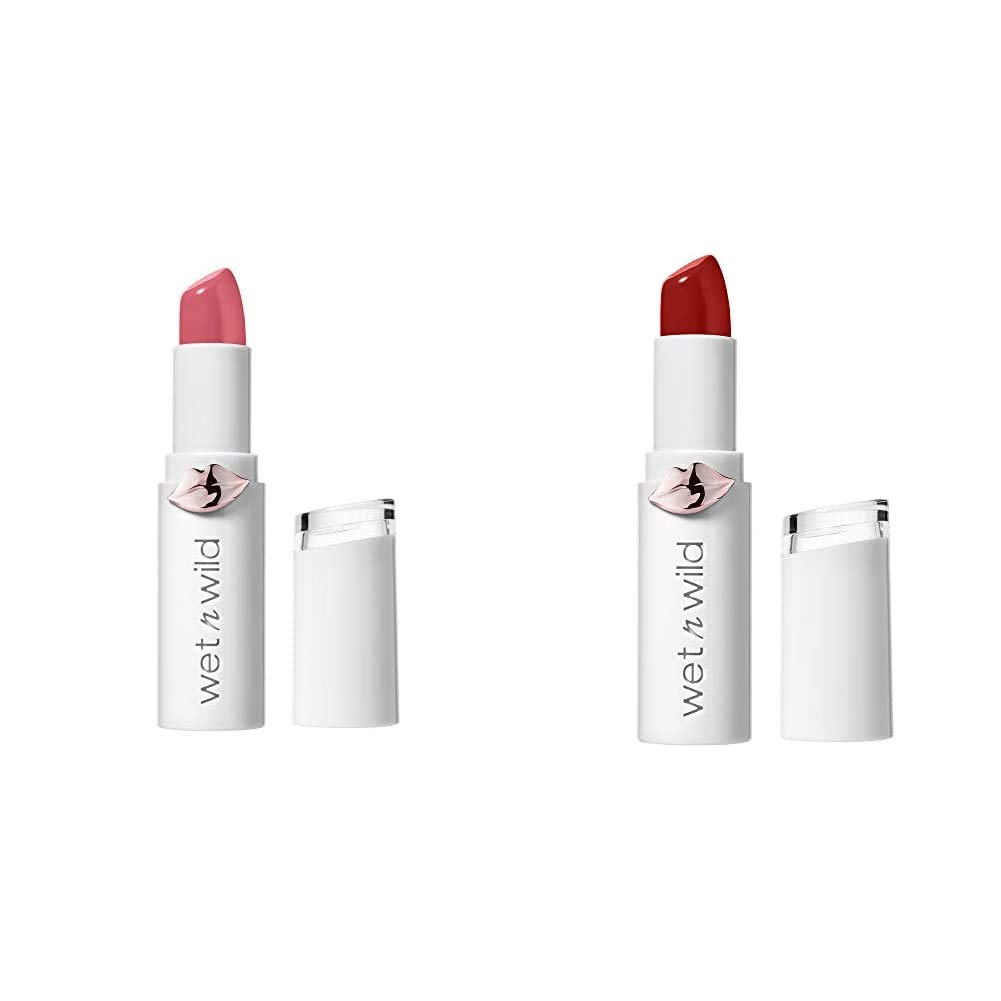 wet n wild Mega Last High-Shine Lip Color, Pinky Ring with Mega Last High-Shine Lip Color, Fire-Fighting
