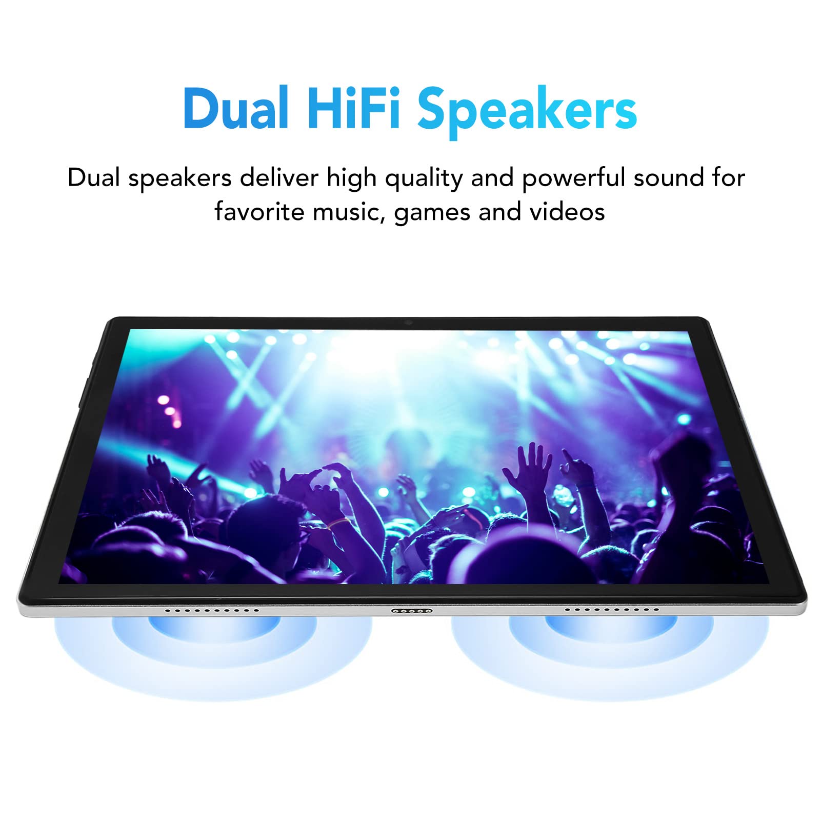 Tablet 10 Inch for Android 12.0, 6GB RAM 128GB ROM, 512GB Expand, Octa Core 4G LTE Tablets, 8MP+16MP, FHD 1920x1200, BT5.0, 7000mAh Fast Charge, 2.4G/5G WiFi (Silver)