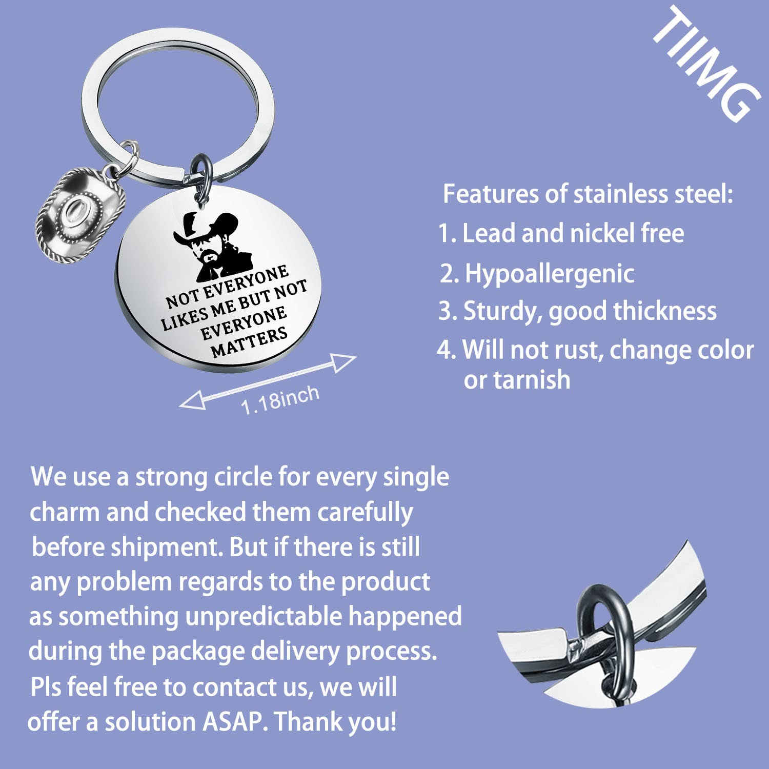 YS Inspired Keychain TV Show Fans Gift Rip Wheeler Merchandise Gift for Him Dad (NOT EVERYONE LIKES ME)