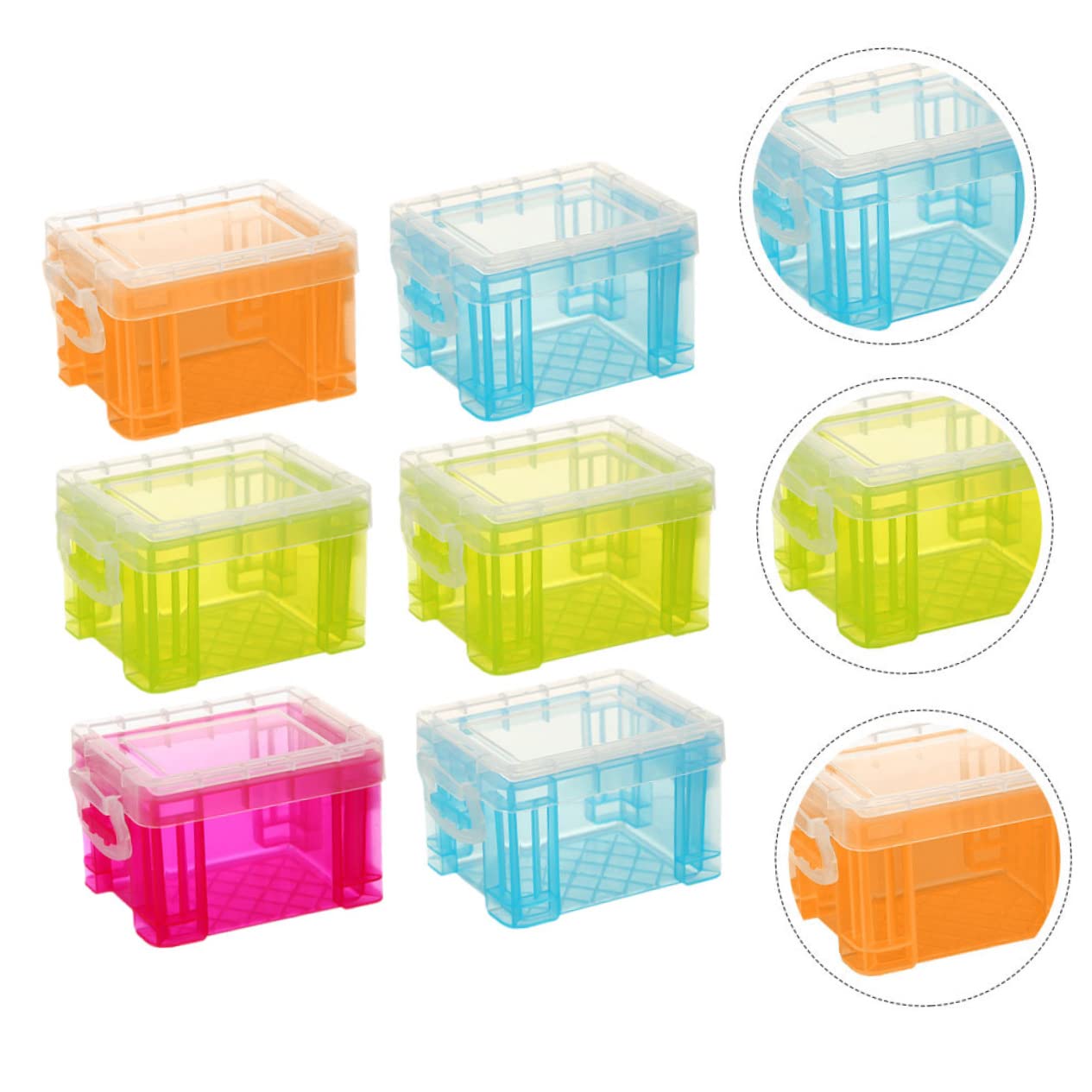 TEHAUX 6pcs Box Crafts Pp Plastic Small