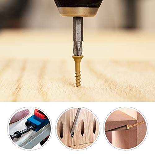 RUSUO Pocket Hole Jig Kit,8pcs Pocket Hole Jig Kit 8mm 10mm 15 Degree Angle Drill Guide Woodwoorking Tool Inclined Hole Jig Hole Puncher Locator Jig Drill Bit Carpentry Tools