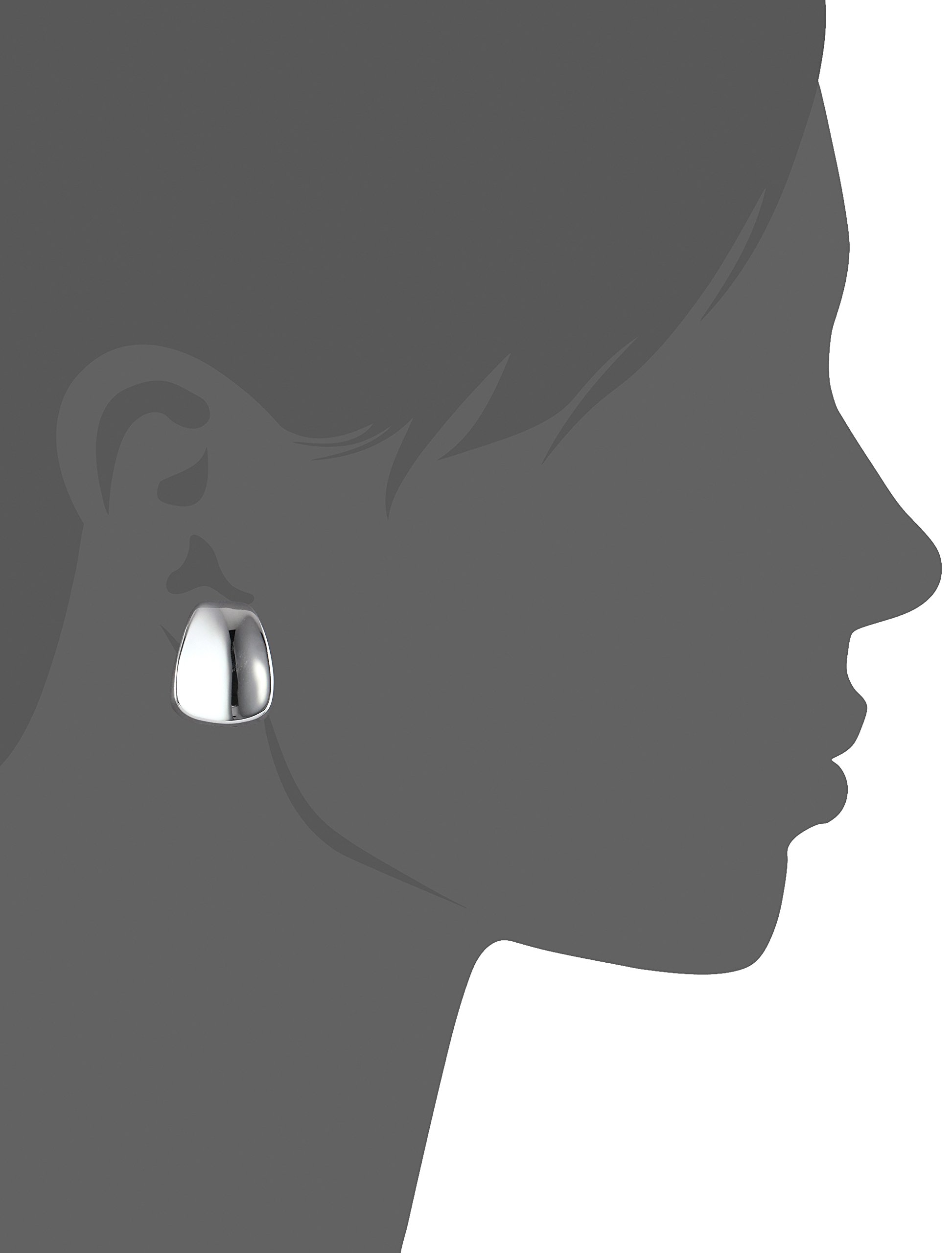 Robert Lee Morris Soho Silver Wide Wedge Clip-On Earrings