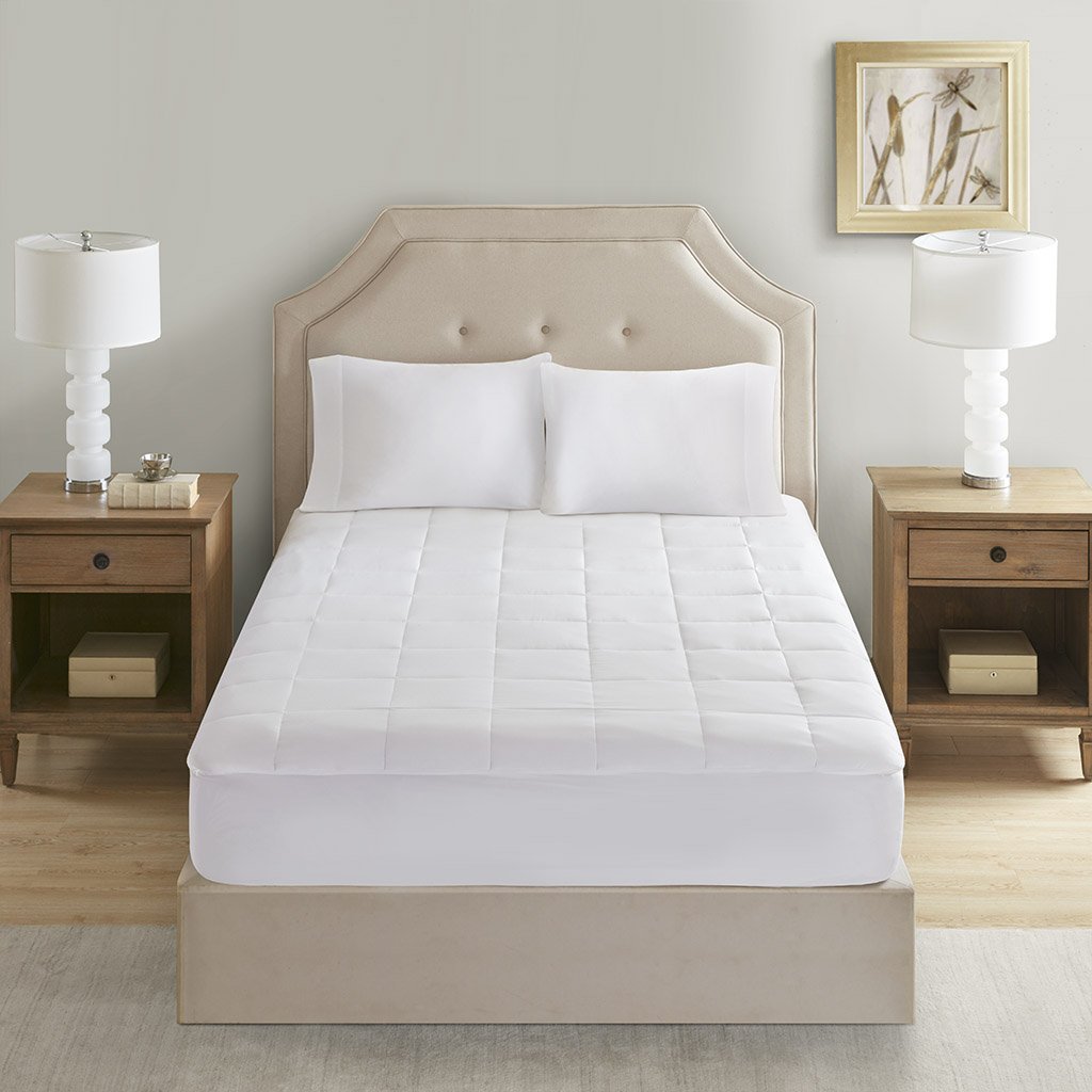 Sleep Philosophy 300 Thread Count Tencel Filled Mattress Pad Antimicrobial BI-OME Odor Eliminator