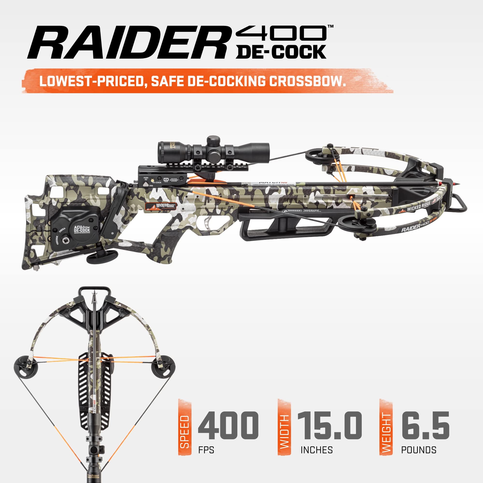 Wicked Ridge Raider 400 De-Cock, ACUdraw De-Cock, Multi-Line Scope