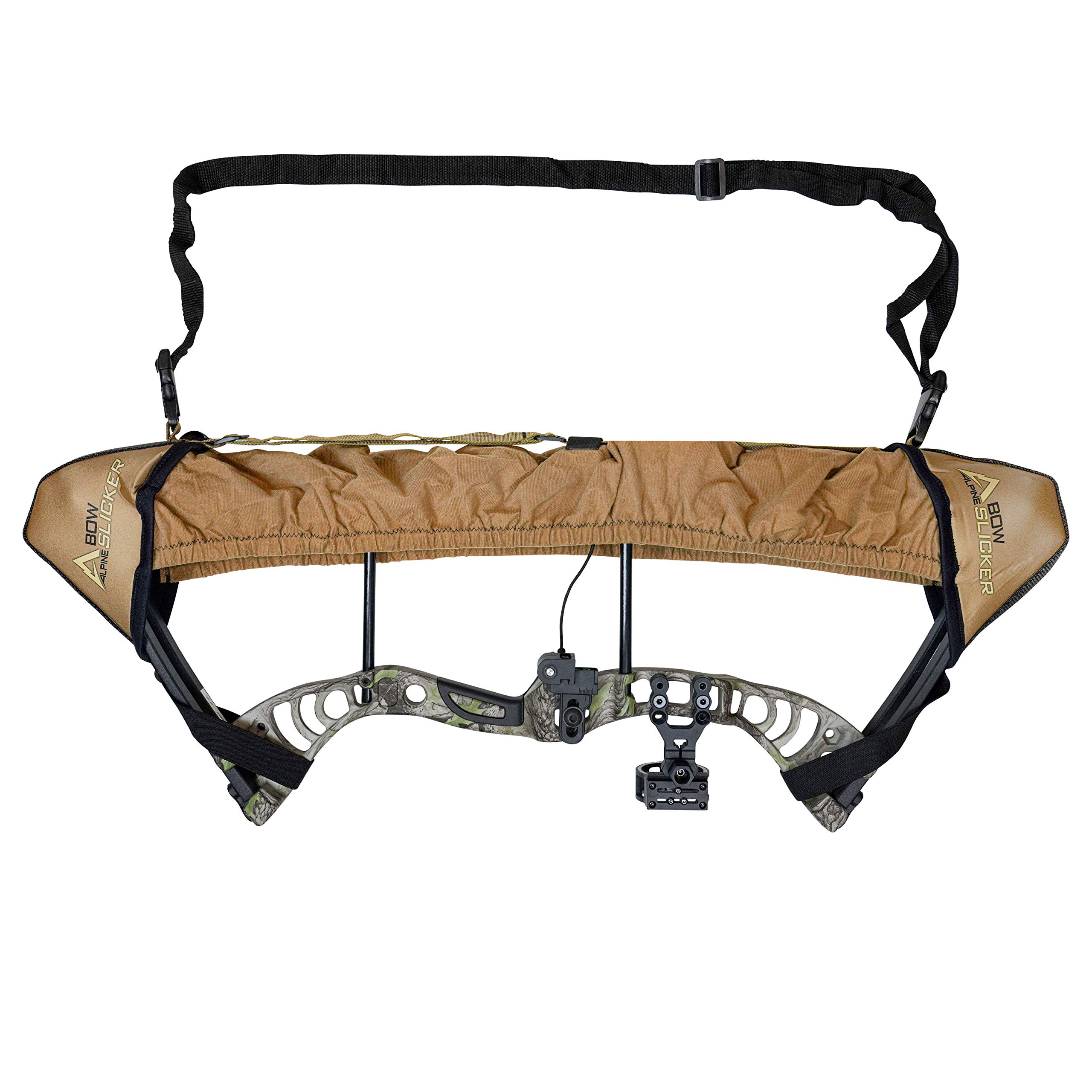 Slicker Weatherproof Bow Sling for Archery, Soft and Compact Bow Case for Hunting Gear Accessories, Cam and String Protector - Dark Earth Tan (G54)
