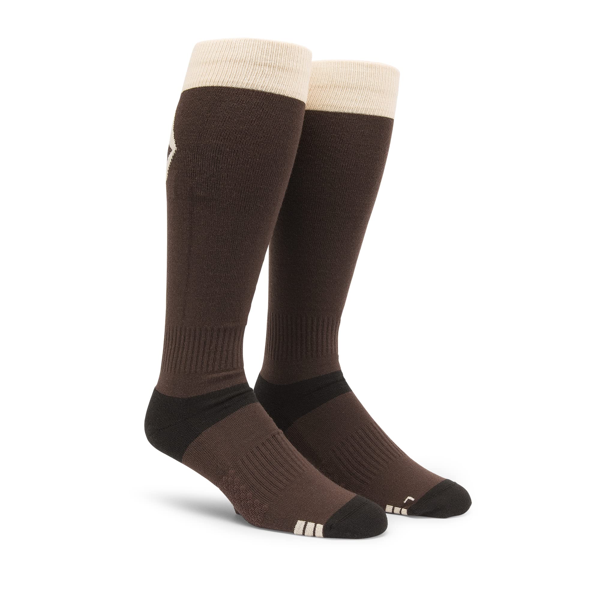 Volcom mens Synth Medium Weight Snowboard Sock, Brown S3, Large