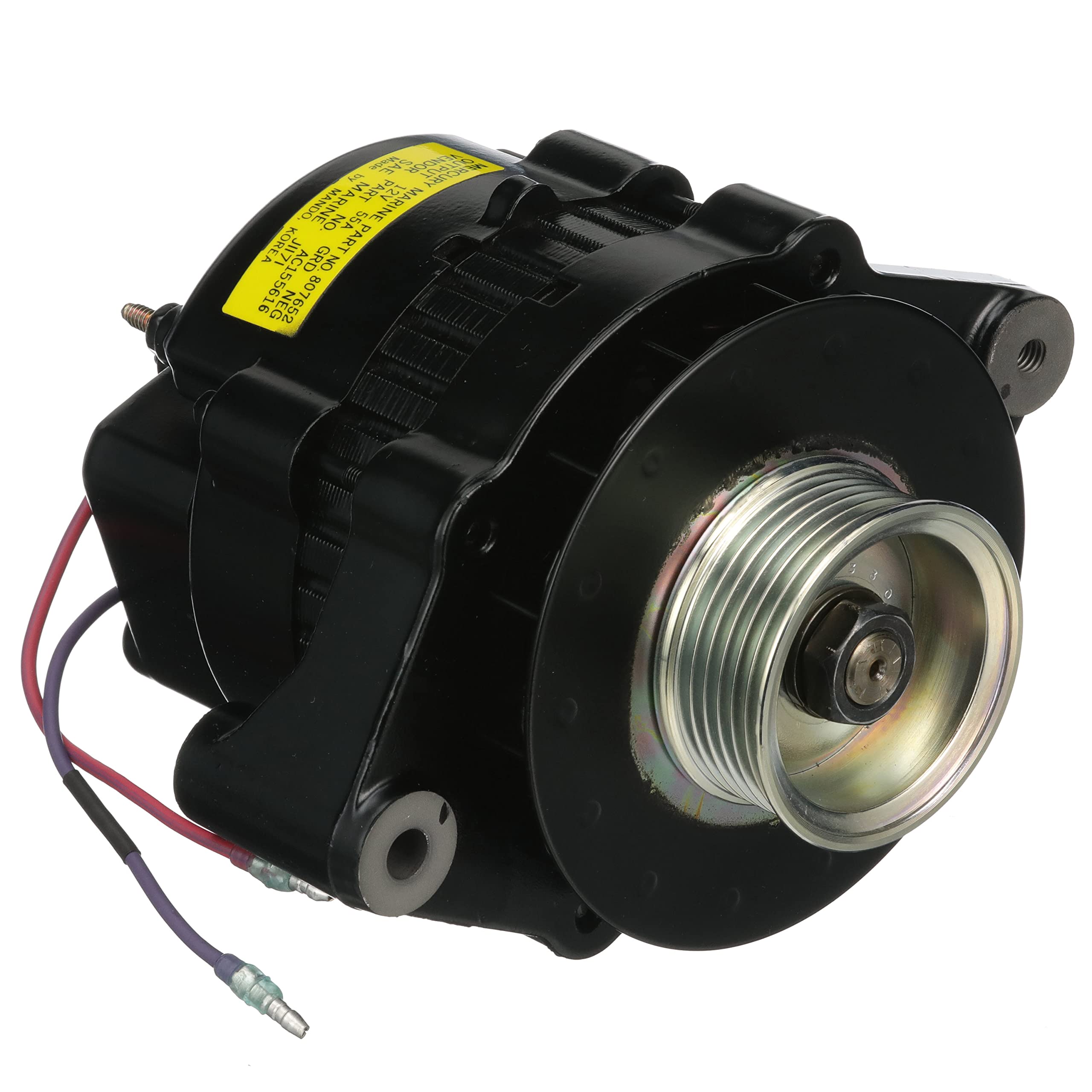 Quicksilver 807652T 55 Amp Alternator, Mando, Serpentine Belt for V-6 and V-8 MerCruiser Stern Drives or Inboard Engines Made by General Motors (1996-1999)